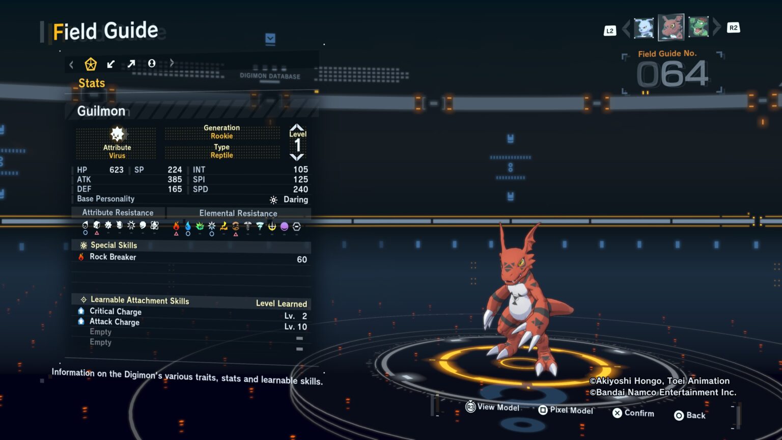 Guilmon Field Guide – Digimon Story Time Stranger