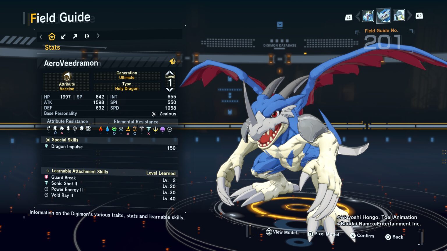 AeroVeedramon Field Guide – Digimon Story Time Stranger